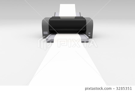 Printer _ front view - Stock Illustration [3285351] - PIXTA