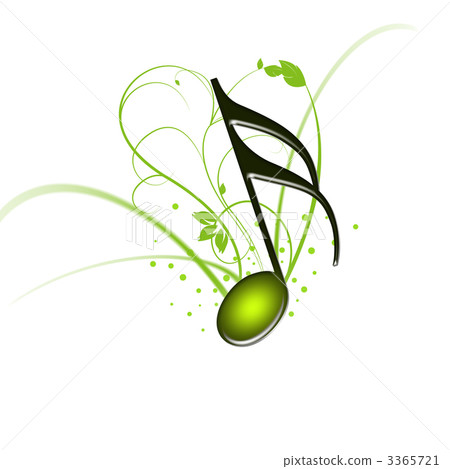 Musical notes and plants - Stock Illustration [3365721] - PIXTA