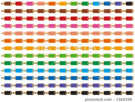 Colorful color pencil line - Stock Illustration [3368399] - PIXTA