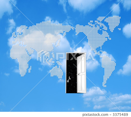 world map, worldmap, door - Stock Illustration [3375489] - PIXTA