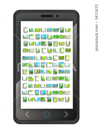 an lcd screen, smart phone, mobile terminal - Stock Illustration ...