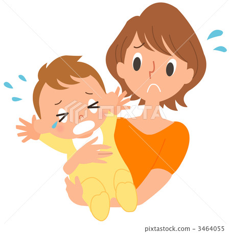 Baby and Mama (crying) - Stock Illustration [3464055] - PIXTA