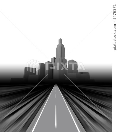 paved road, computer graphic, computer graphics - Stock Illustration ...