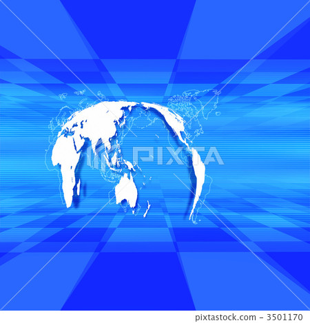 Curved world map - Stock Illustration [3501170] - PIXTA