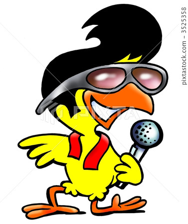Elvis Chicken singing a lovesong-插圖素材 [3525358] - PIXTA圖庫