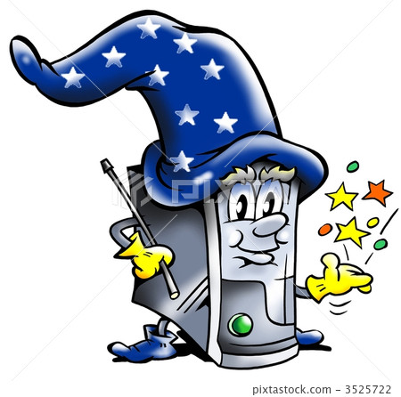 Magic Computer Disk Wizard-插圖素材 [3525722] - PIXTA圖庫