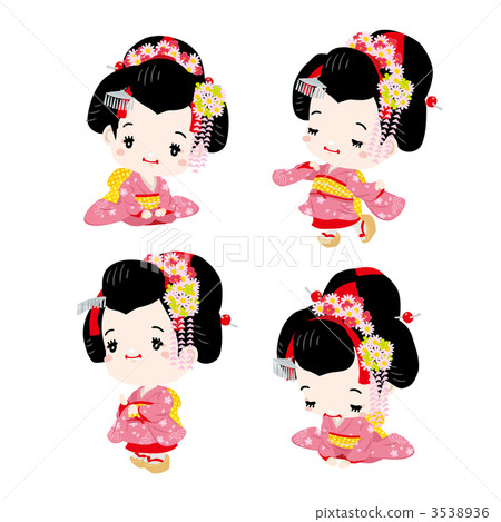 Cute Maiko - Stock Illustration [3538936] - PIXTA