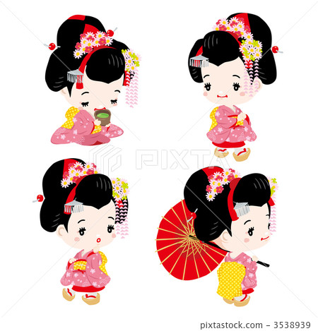 Cute Maiko - Stock Illustration [3538939] - PIXTA