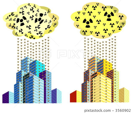 Urban and radiation rain - Stock Illustration [3560902] - PIXTA