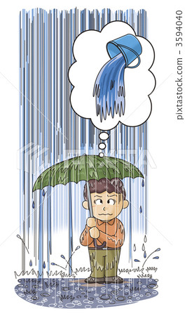 Rainfall level (30 - 50 mm heavy rain) - Stock Illustration [3594040 ...