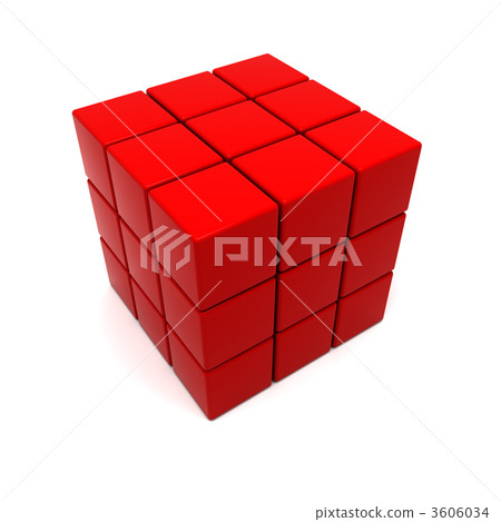 Red cubic structure - Stock Illustration [3606034] - PIXTA