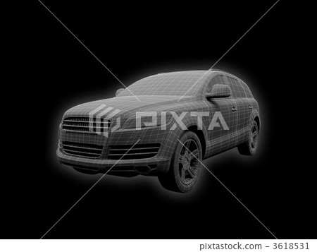 Isolated car wire front view - Stock Illustration [3618531] - PIXTA