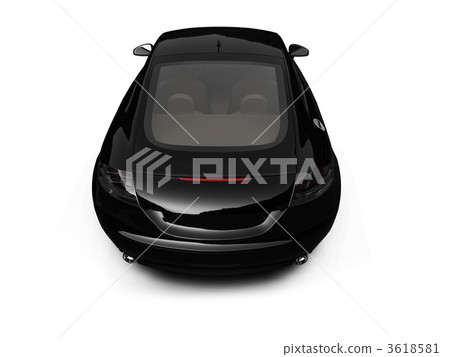 isolated black car back view - Stock Illustration [3618581] - PIXTA