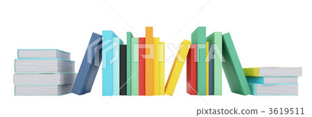 Colored books over white - Stock Illustration [3619511] - PIXTA