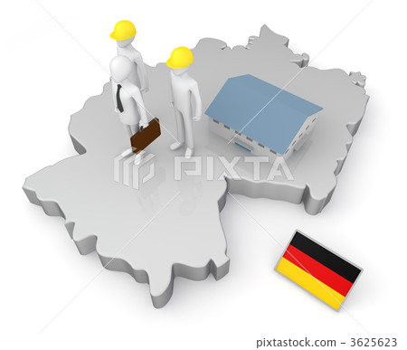 Establishment in Germany plant branch office - Stock Illustration ...