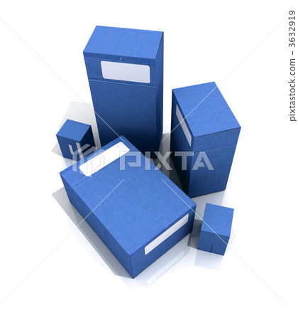 Blue packages - Stock Illustration [3632919] - PIXTA