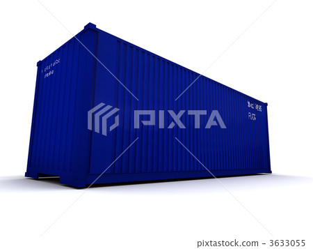 Cargo container dark blue - Stock Illustration [3633055] - PIXTA