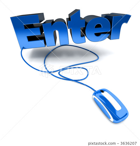 Click enter blue - Stock Illustration [3636207] - PIXTA