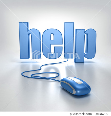 Blue help online - Stock Illustration [3636292] - PIXTA
