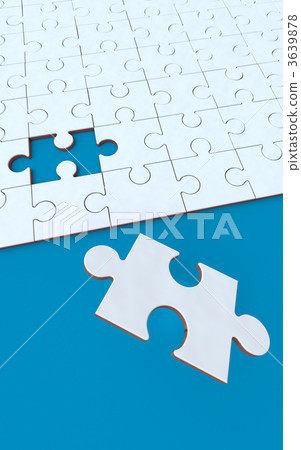Blue and white puzzle - Stock Illustration [3639878] - PIXTA