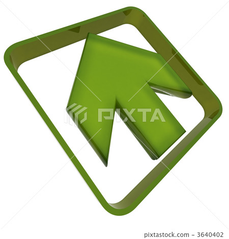 Green diagonal arrow icon - Stock Illustration [3640402] - PIXTA
