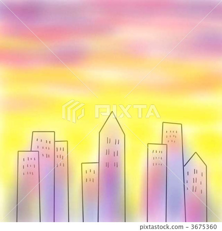building, buildings, sunset - Stock Illustration [3675360] - PIXTA