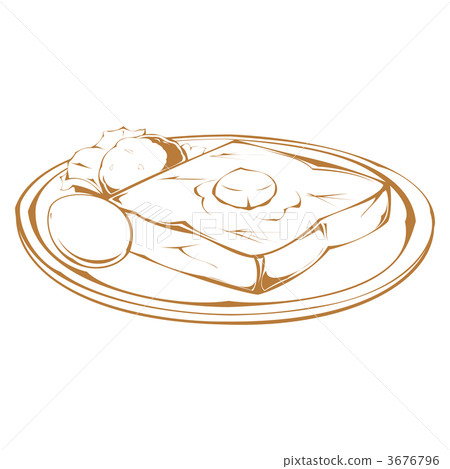 Toast (line drawing) - Stock Illustration [3676796] - PIXTA