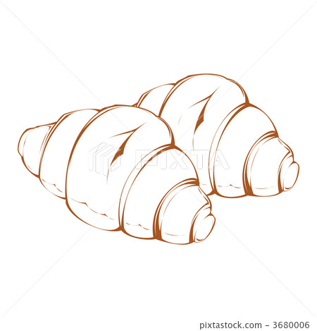 Bagel (line drawing) - Stock Illustration [3680006] - PIXTA