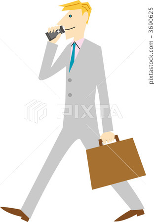 Walking foreigner businessman - Stock Illustration [3690625] - PIXTA