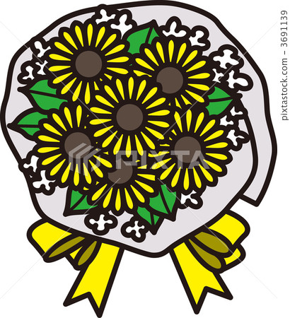 Sun flower bouquet - Stock Illustration [3691139] - PIXTA