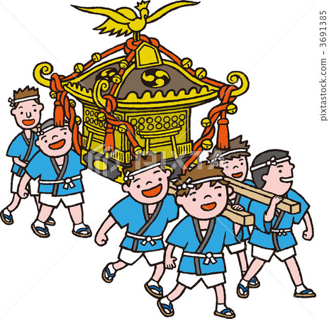 Children's Mikoshi - Stock Illustration [3691385] - PIXTA