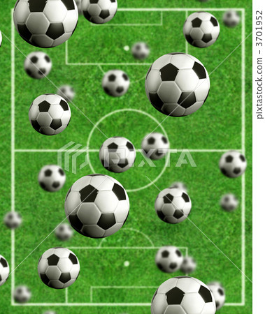 football multiball - field in the background - Stock Illustration ...