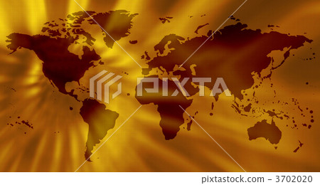 yellow world map - Stock Illustration [3702020] - PIXTA