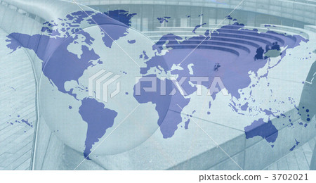 blue and grey world map - Stock Illustration [3702021] - PIXTA
