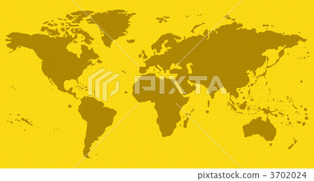 yellow world map - Stock Illustration [3702024] - PIXTA