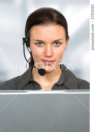 beautiful customer support girl - Stock Photo [3703092] - PIXTA