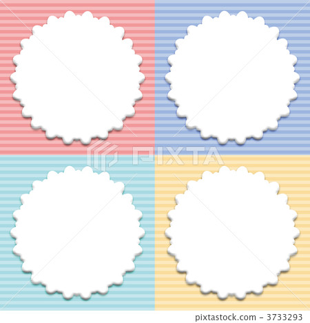 decorative frame, frame, emboss - Stock Illustration [3733293] - PIXTA