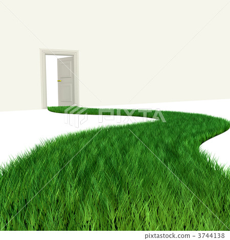 3D green path - Stock Illustration [3744138] - PIXTA