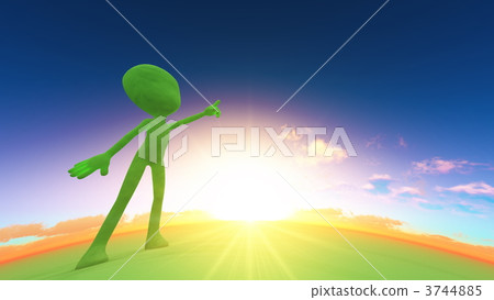 sunrise, morning sun, pointing - Stock Illustration [3744885] - PIXTA