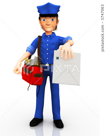 3D mailman - Stock Illustration [3747063] - PIXTA