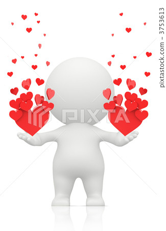 3D man in love - Stock Illustration [3753613] - PIXTA