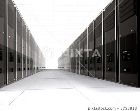 3d computer servers in perspective - Stock Illustration [3753918] - PIXTA
