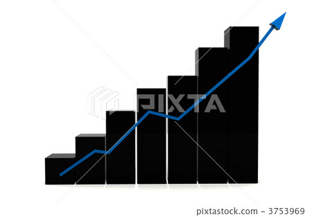 black column graph showing growth - Stock Illustration [3753969] - PIXTA
