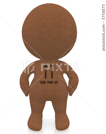 3D cardboard person - Stock Illustration [3758073] - PIXTA