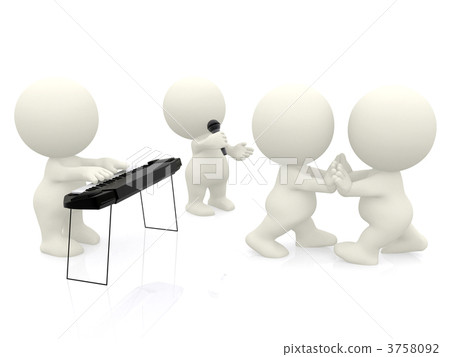3D people at a party - Stock Illustration [3758092] - PIXTA