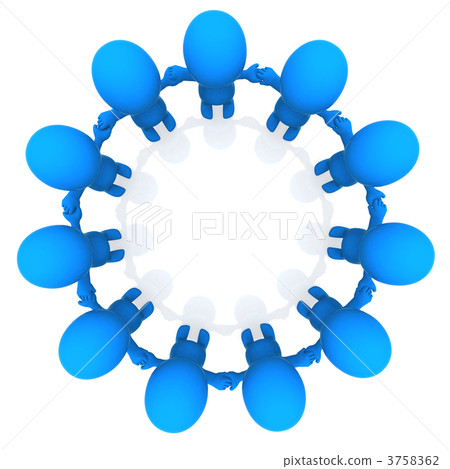 3D men - happy friends together - Stock Illustration [3758362] - PIXTA
