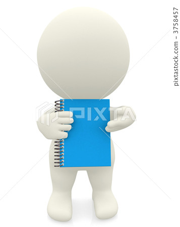 3D person with a notebook - Stock Illustration [3758457] - PIXTA