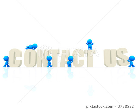 3D contact us group-插圖素材 [3758582] - PIXTA圖庫
