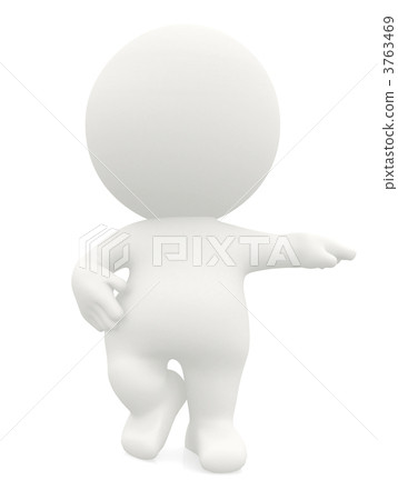 3d man leaning on something - Stock Illustration [3763469] - PIXTA
