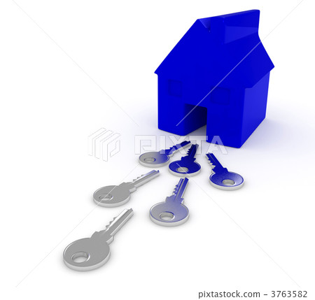 House keys illustration - Stock Illustration [3763582] - PIXTA